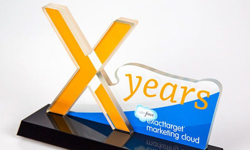Custom Employee Recognition Awards for ExactTarget | CRISTAUX