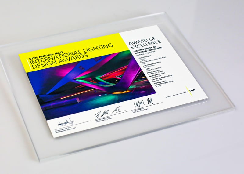 Custom Plaques for IALD: Certification Program | CRISTAUX