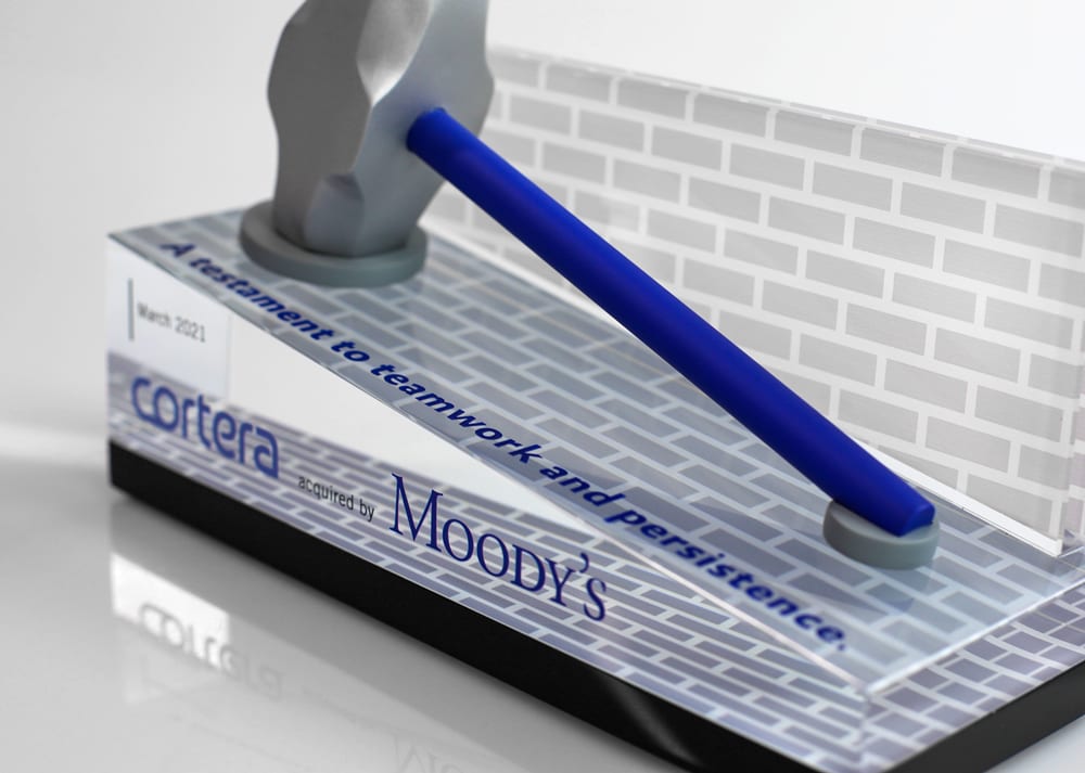 Custom Deal Toy, Milestone Award for Cortera | CRISTAUX