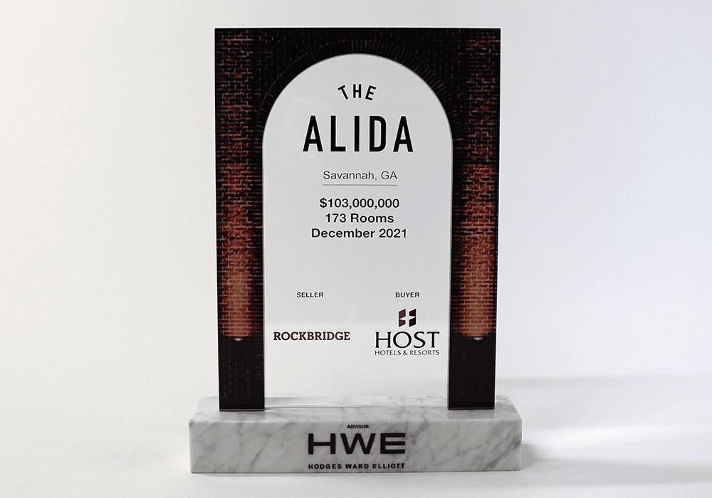 Crystal Panel with Marble Base - Cristaux International